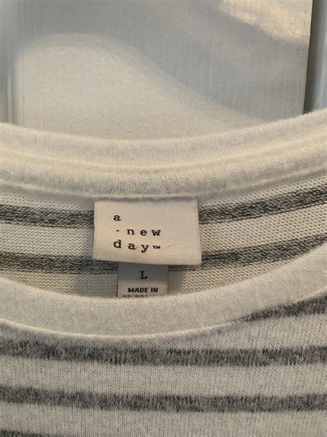 A New Day Womens Tops Large Gray Striped Soft EBay