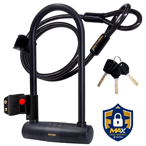 Sigtuna Bike U Lock Extra Long Bike Locks Heavy Duty Anti Theft 16mm
