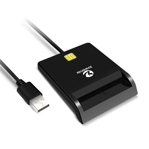 Zoweetek CAC Card Reader Military USB CAC Reader For Digital Signature Windows Mac Compatible
