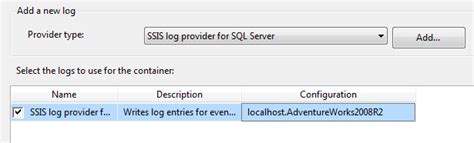 Basics Of SSIS Logging Part 1 Enabling And Using SQL Server Provider