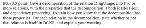 solved b [relational design theory] 2 points consider the