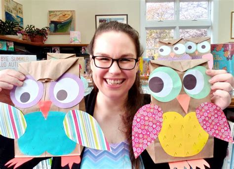 Grab N Go Craft At Rockland Library Paper Bag Owl Penbay Pilot
