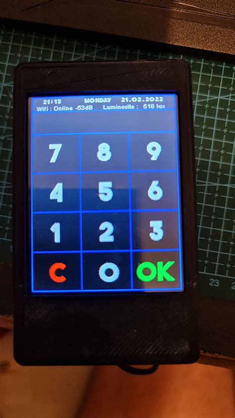 codelock panel esp32 ili9341 3 2 for arm and disarm in ha complete