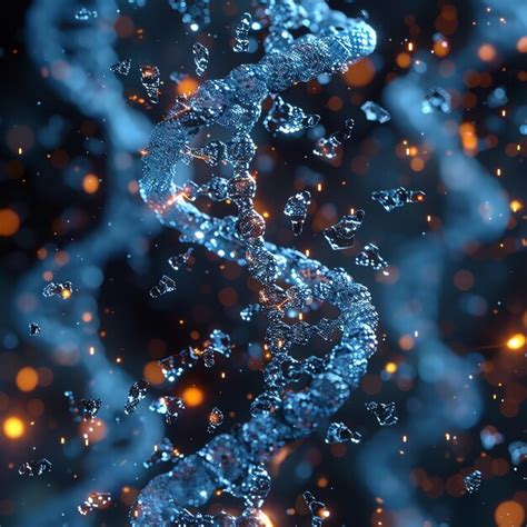 Microscope View Of Dna Structure Strain Helix Genetics And Medical