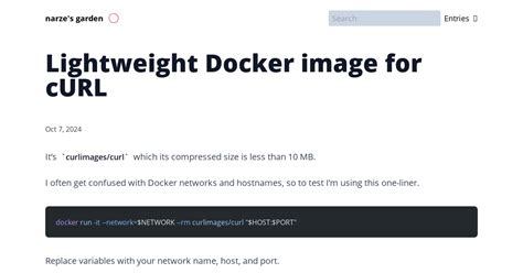 Lightweight Docker Image For Curl