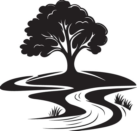 Tree With River Illustration 51731035 Vector Art At Vecteezy