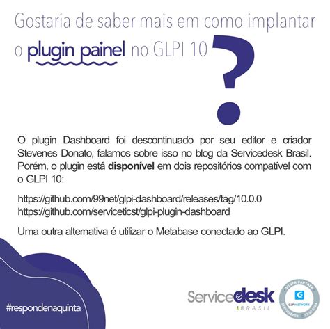 Plugin Dashboard Glpi 10 Servicedesk Brasil Facebook