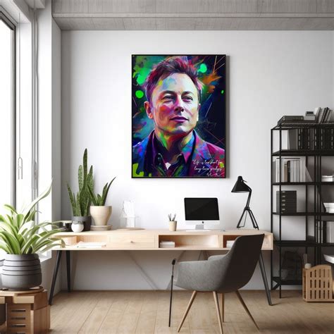 Elon Musk Motivational Quotes Elon Musk Signature Inspirational Wall