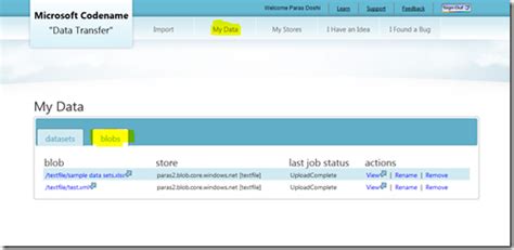 Upload A File To Windows Azure Blob Via Data Transfer” Tool Insight Extractor Blog