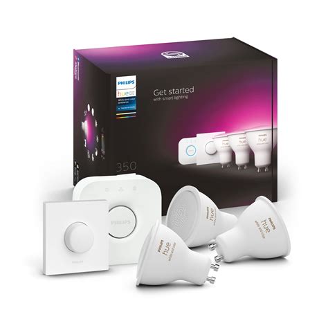 Philips Hue White And Colour Ambiance Starter Kit Smart Bulb 3x Pack Led