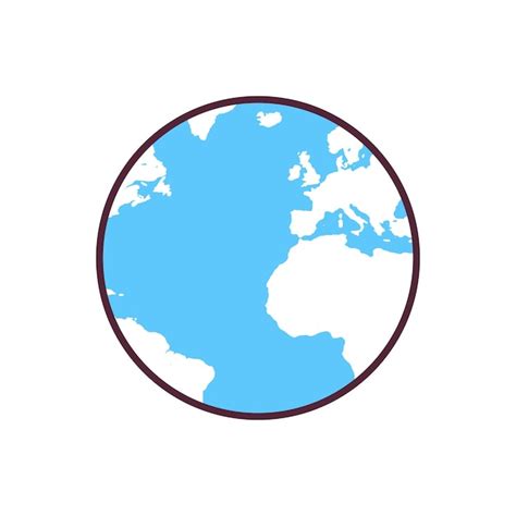 Mapa Do Mundo E Ilustração Em Vetor Plana De Conceito De Planeta Terra