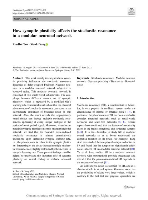 How Synaptic Plasticity Affects The Stochastic Resonance In A Modular