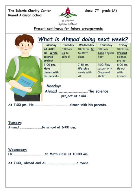 Present Continuous For Plans