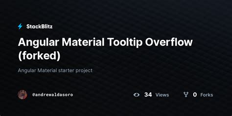 Angular Material Tooltip Overflow Forked StackBlitz