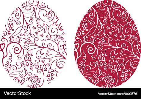 Lacy Easter Egg Royalty Free Vector Image Vectorstock