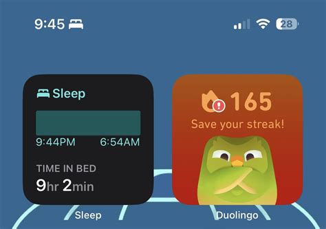 The Widget At Different Times Of Night R Duolingo