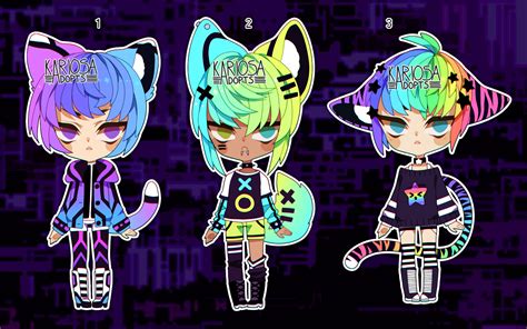 Neon Nekos Closed By Kariosa Adopts On DeviantArt
