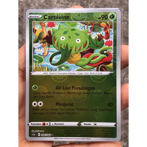 Jual Kartu Pokemon Rare Carnivine Shopee Indonesia