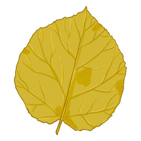 Illustration De Dessin Animé De Vecteur Automne Tombé Feuille Jaune De