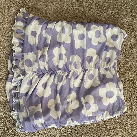 Small Purple And White Flower Skirt Dollskill Depop
