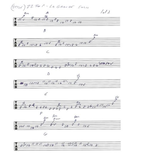 Learn Zz Top La Grange Guitar Solo