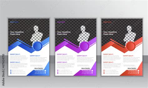 Corporate Flyer Design For Solutions With Multiple Colors Set