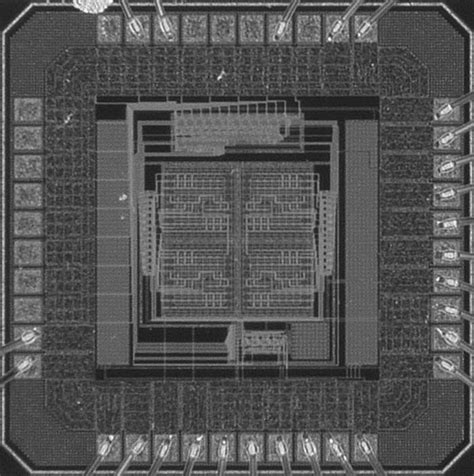 Photograph Of The Fabricated Adc Chip The Chip Measures 1650 1600 M 2