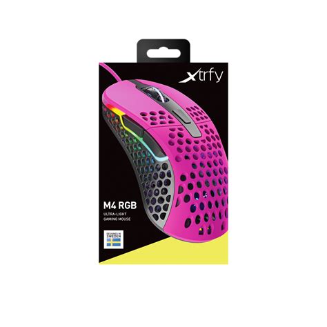 Xtrfy XG-M4-RGB-PINK | Xtrfy M4 RGB mouse Right-hand USB Type-A Optical ...