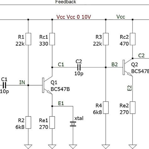 Circuit Diagram Of A Pierce Oscillator Circuit Download Scientific