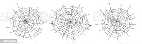 무서운 거미줄 흰색 배경에 고립 된 검은 거미 줄 실루엣 낙서 첨탑 세트 할로윈 파티를위한 손으로 그린 거미 줄 벡터 일러스트레이션 할로윈에 대한 스톡 벡터 아트 및 기타
