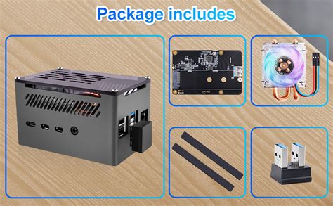 Geeekpi Aluminium Nas Gehäuse Mit Ice Tower Kühlerm2 Sata Ssd Adapterplatine Passive Gehäuse