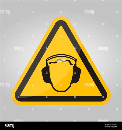 Hearing Protection Symbol Floor Sign Stock Vector Image And Art Alamy