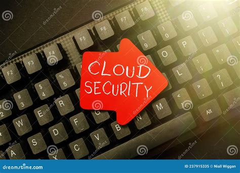 Conceptual Caption Cloud Security Business Idea Imposing A Secured
