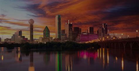 Download Dallas Skyline Sunset Sky Wallpaper