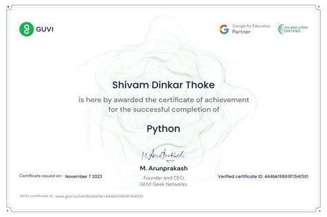 shivam thoke on linkedin python guvi codingjourney newskills