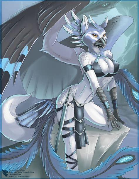 Frost Gryphon Anthro Furry Furry Art Anime Furry