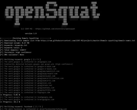 Opensquat Detection Of Phishing Domains And Domain Squatting