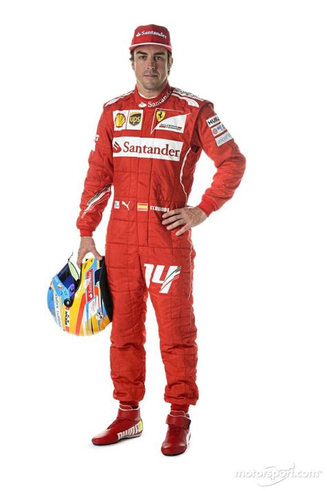 Fernando Alonso At The Official 2014 Photoshoot Ferrari Racing