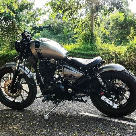 Royal Enfield Meteor 350 Modified Bobber With Single Seat Looks Dope