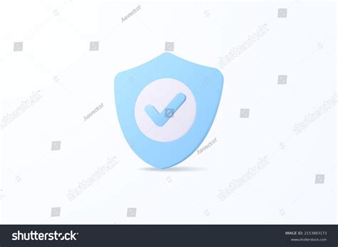 Realistic Shield Checkmark D Icon Design Stock Vector Royalty Free Shutterstock