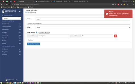 Question Create Volume With Mountpoint Option · Issue 1542
