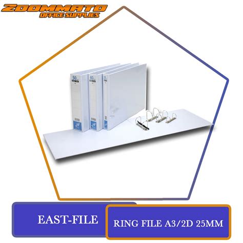 East File A3 2d Pvc Ring File Filing Thickness A3 Size High Quality