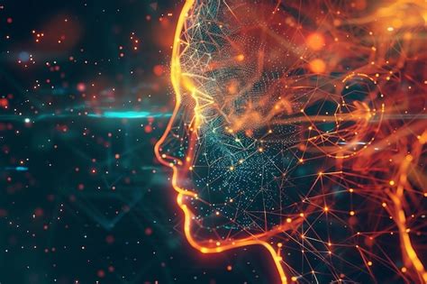 Abstract Artificial Intelligence Concept With Neural Network