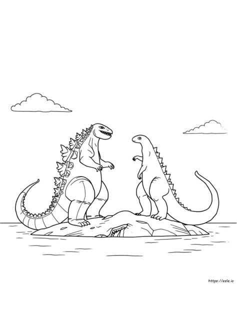 Coloring Page Godzilla Minus One