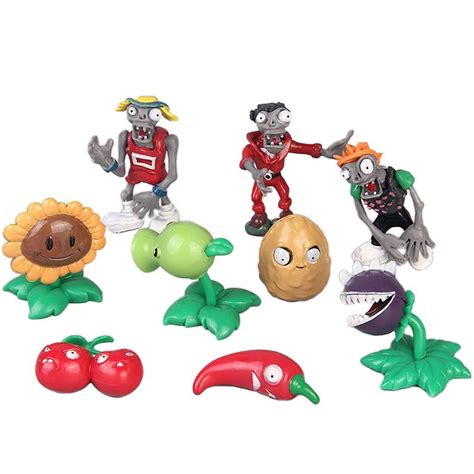 Jhesao 9 Pcs Pvz Toys Set Figurines Series Plush Pvc Toys New Great