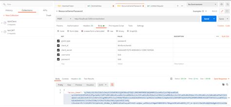 Identityserver4 密码模式（resource Owner Password Credentials