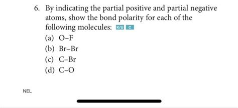 solved 6 by indicating the partial positive and partial