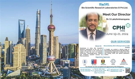 Meet Our Director Dr S Lakshminarayana At Cphi China On 19th 21st