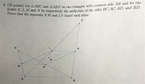 solved 3 22 points let aabc and aabd be two triangles