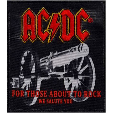 Acdc Cannon Woven Logo Woven Patch 431326 Rockabilia Merch Store